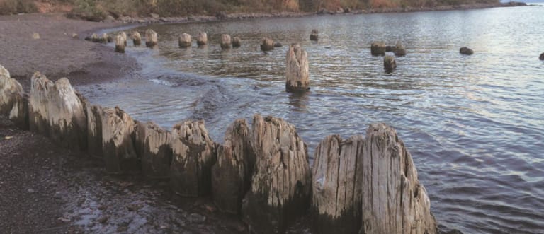 Pilings at Split Rock River - Cascade Vacation Rentals